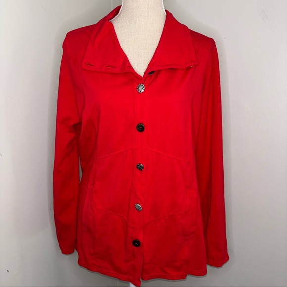 neon buddha | Jackets & Coats | Neon Buddha Cherry Red Long Sleeve ...